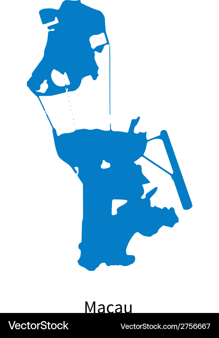 Karte von macau Lizenzfreies Vektorbild - VectorStock
