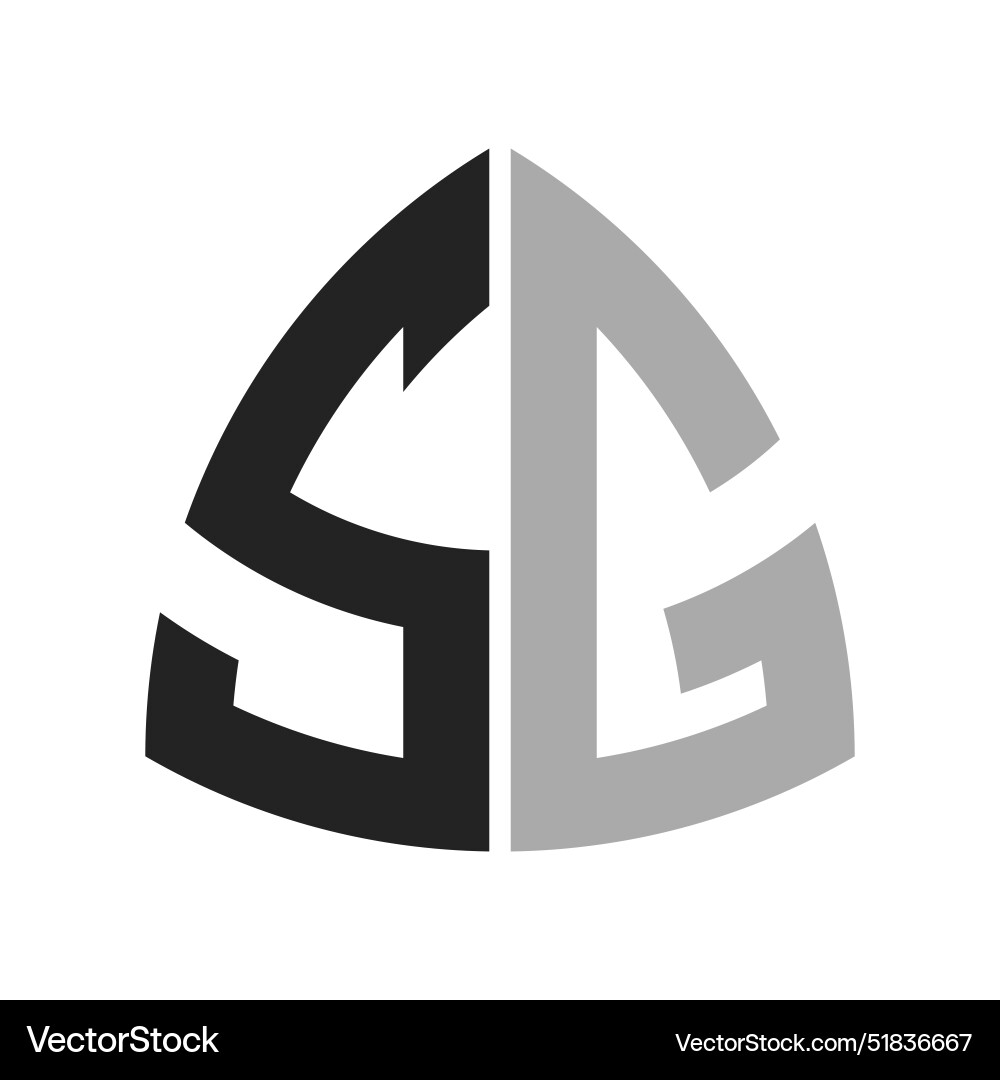 Modern creative sg logo design letter icon Vector Image