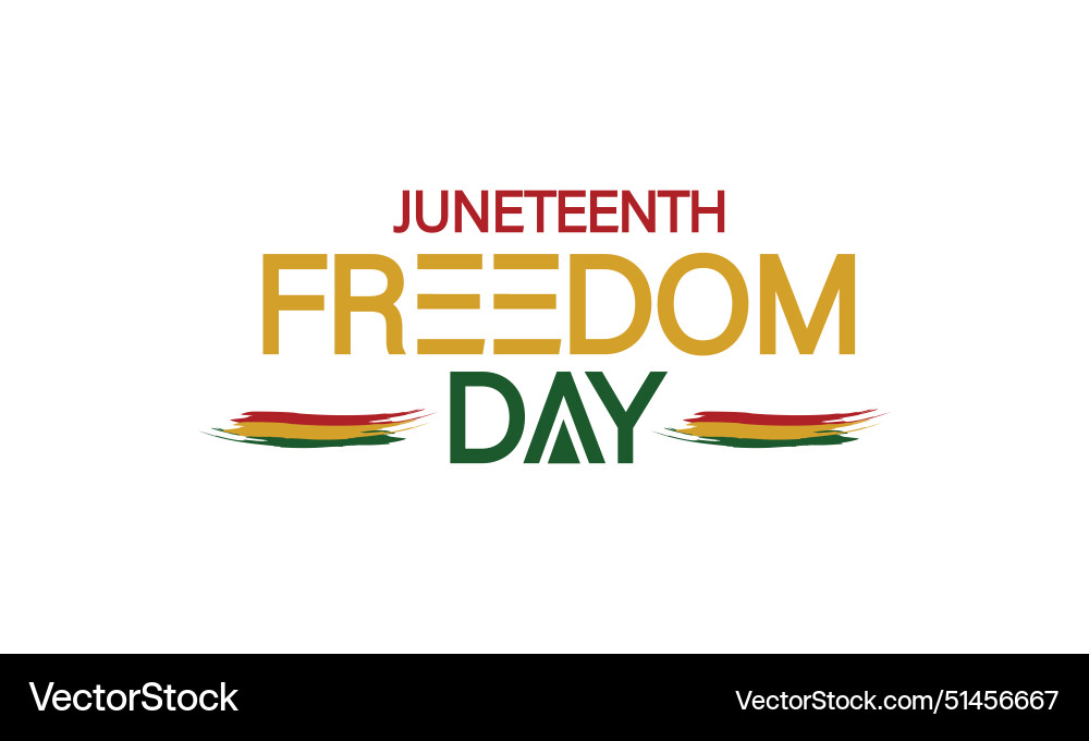 Stylishly celebrating juneteenth freedom day Vector Image