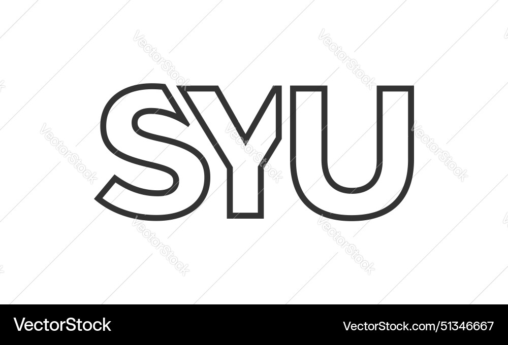 Syu logo design template with strong and modern Vector Image