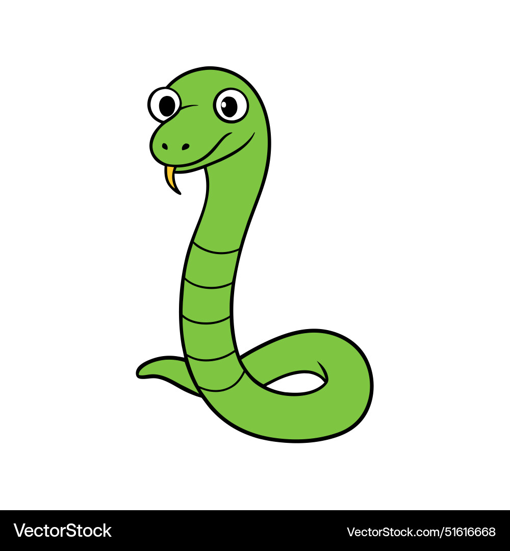 Boomslang snake stands icon Royalty Free Vector Image
