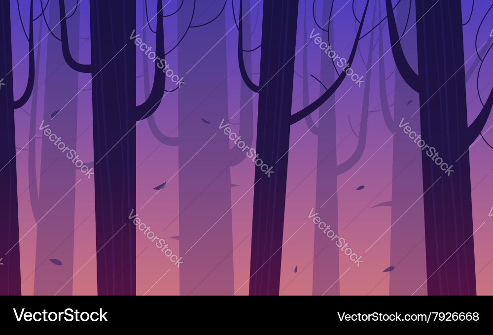 Cartoon forest Royalty Free Vector Image - VectorStock