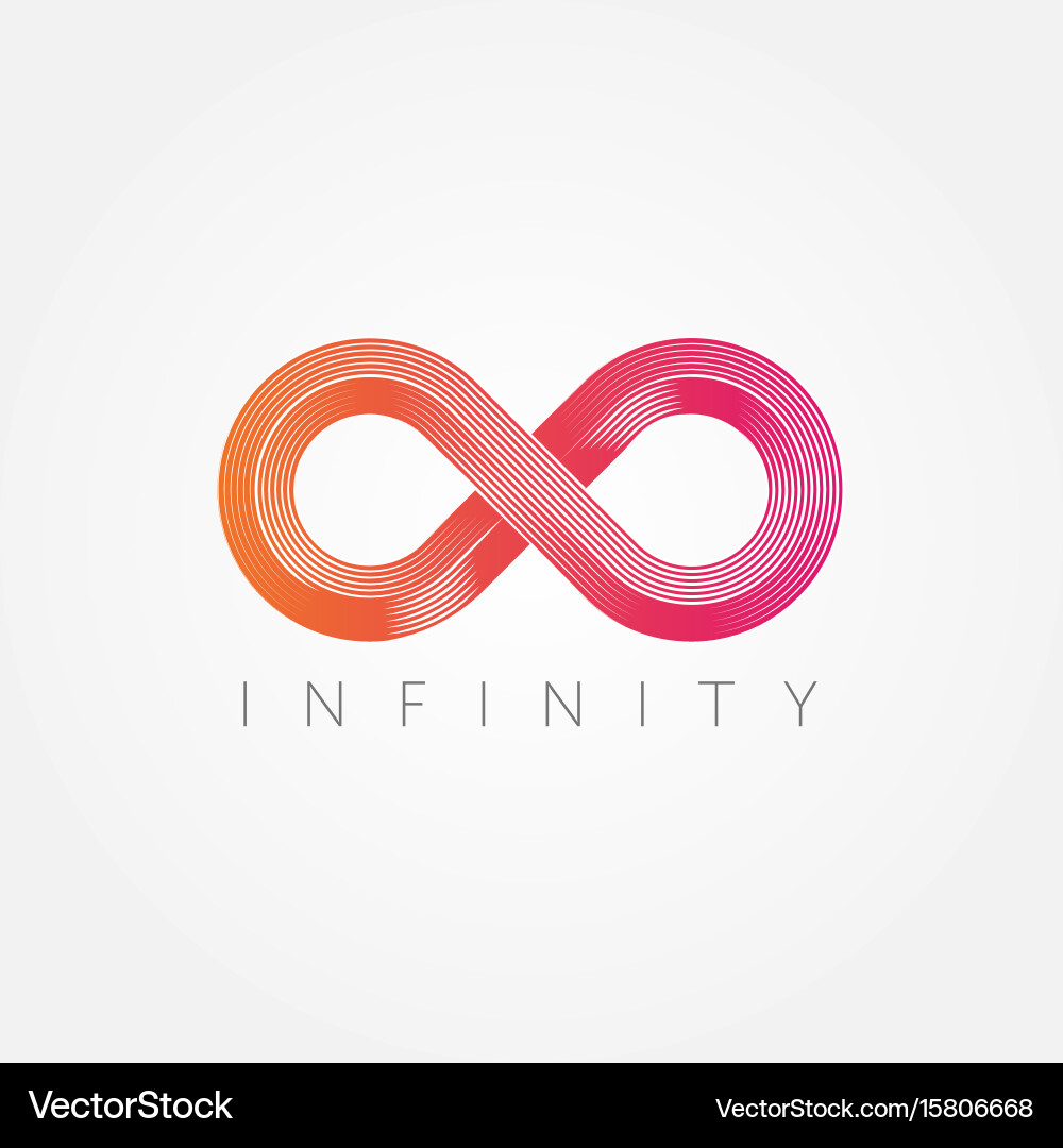 Infinity logo template Royalty Free Vector Image