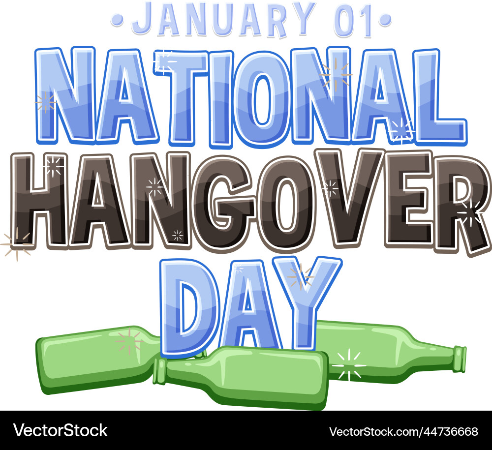 National hangover day banner design Royalty Free Vector