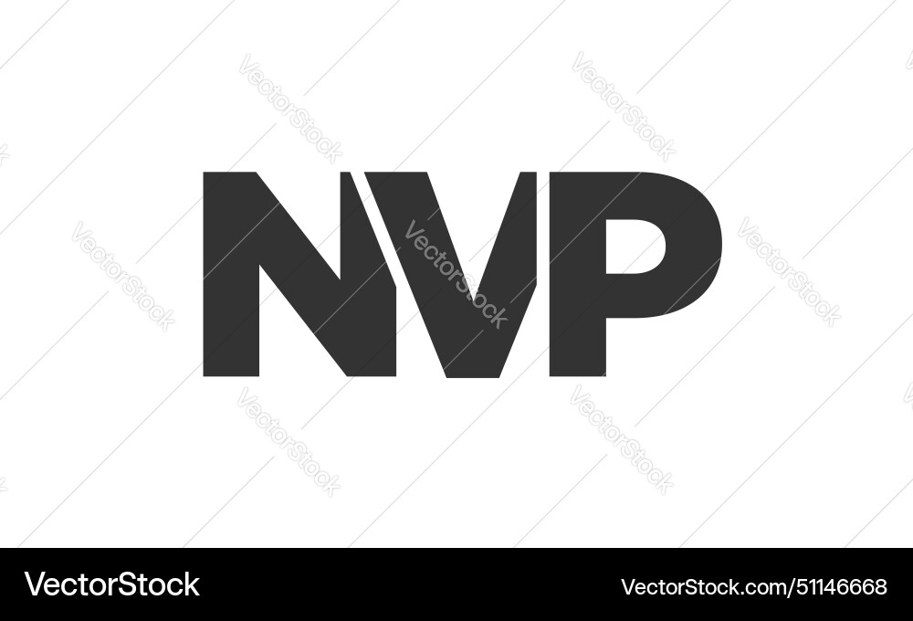 Nvp logo design template with strong and modern Vector Image
