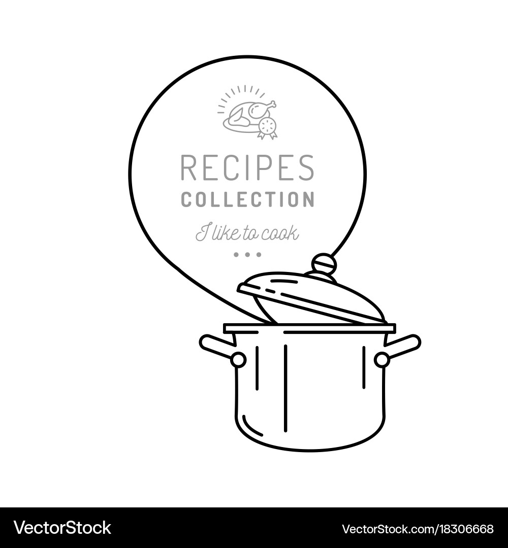Pot cooking icon pan boiling steam Royalty Free Vector Image