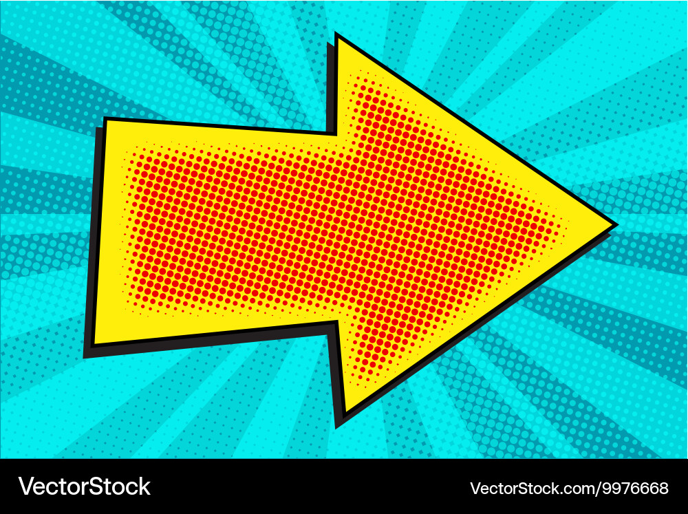 Retro Pop Arrow Royalty Free Vector Image - VectorStock