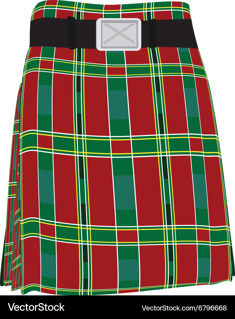 Traditional scottish kilt Royalty Free Vector Image