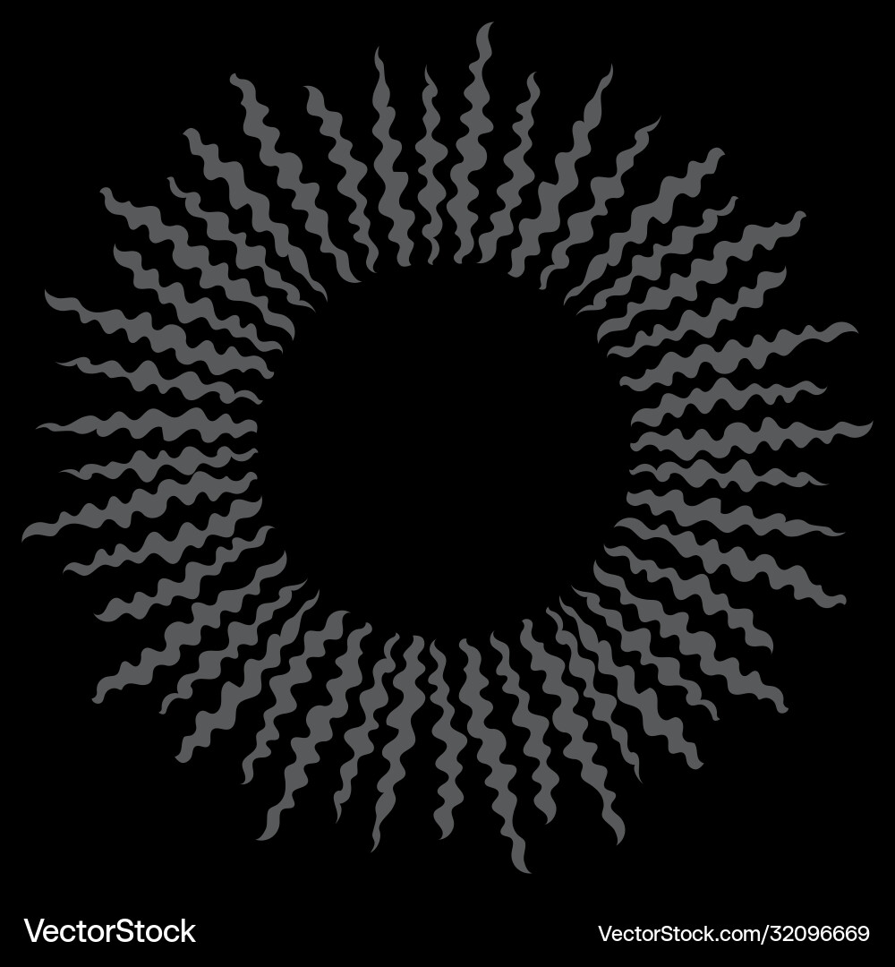 Black hole sun design solar eclipse Royalty Free Vector