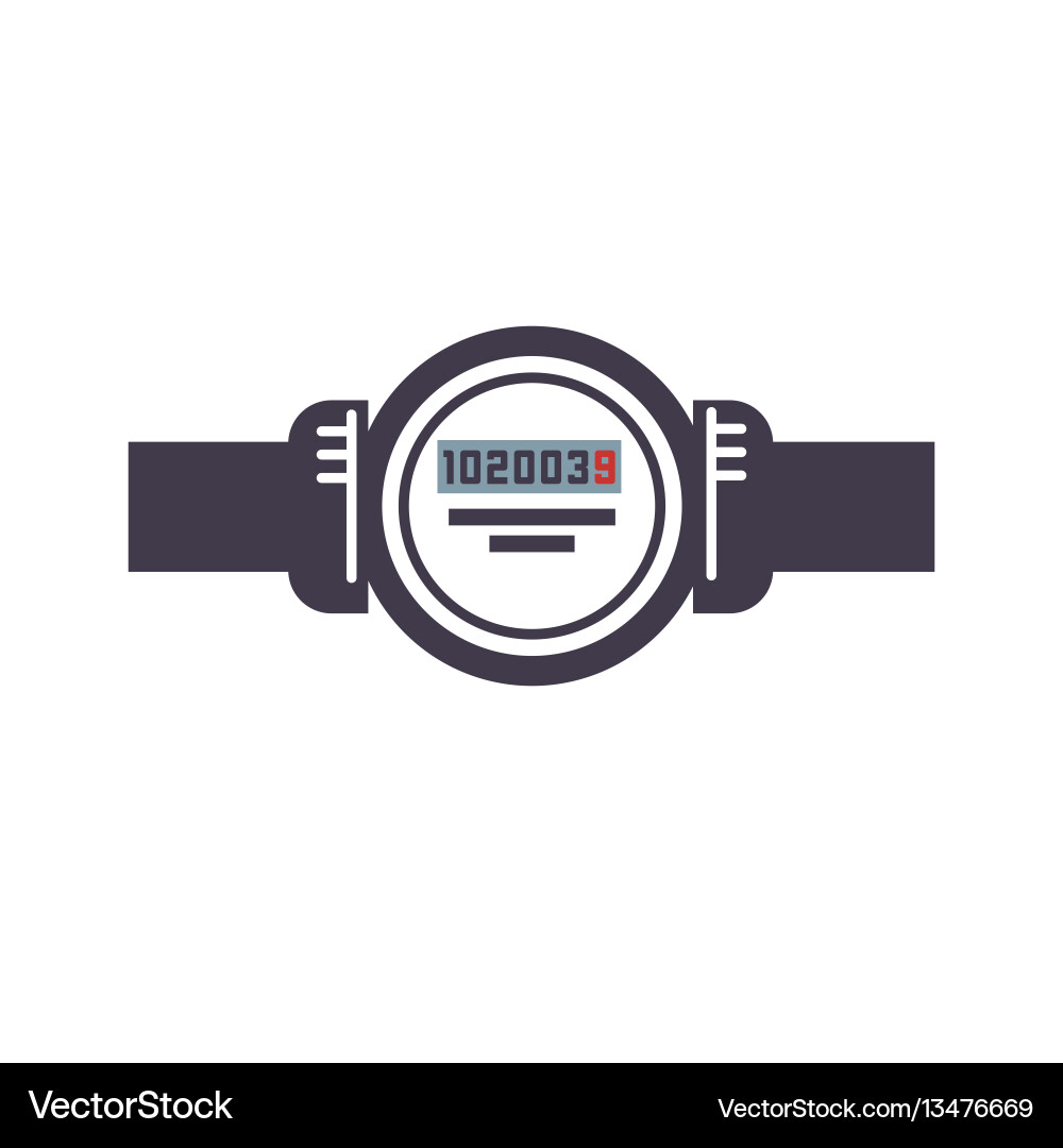 Domestic water meter icon isolated on white Vector Image