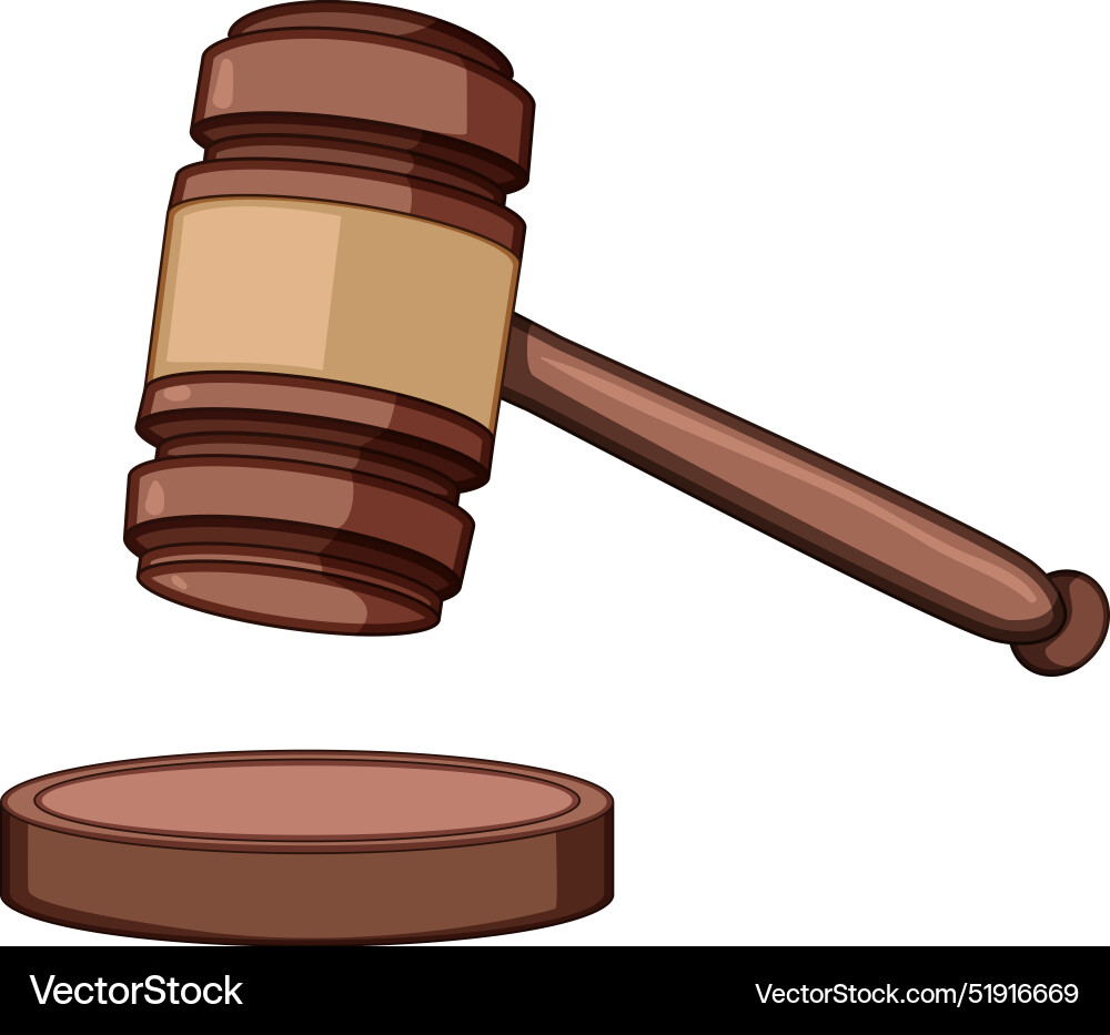 Ment judge hammer cartoon Royalty Free Vector Image
