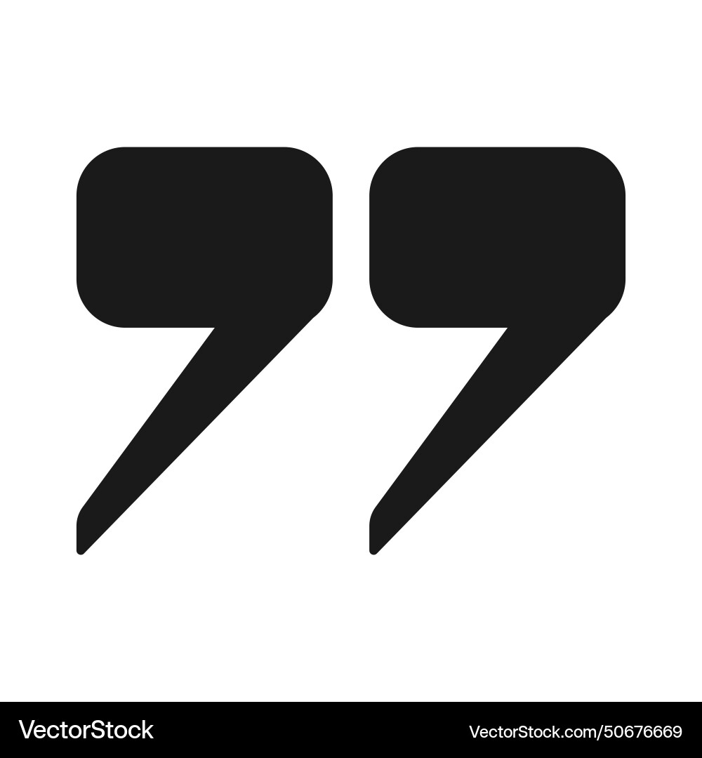 Quotation mark icon Royalty Free Vector Image - VectorStock