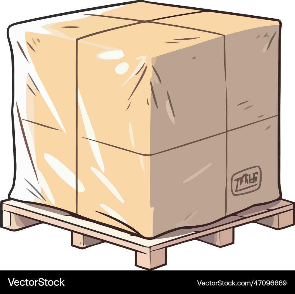 Stacked cardboard box ready for shipping freight Vector Image