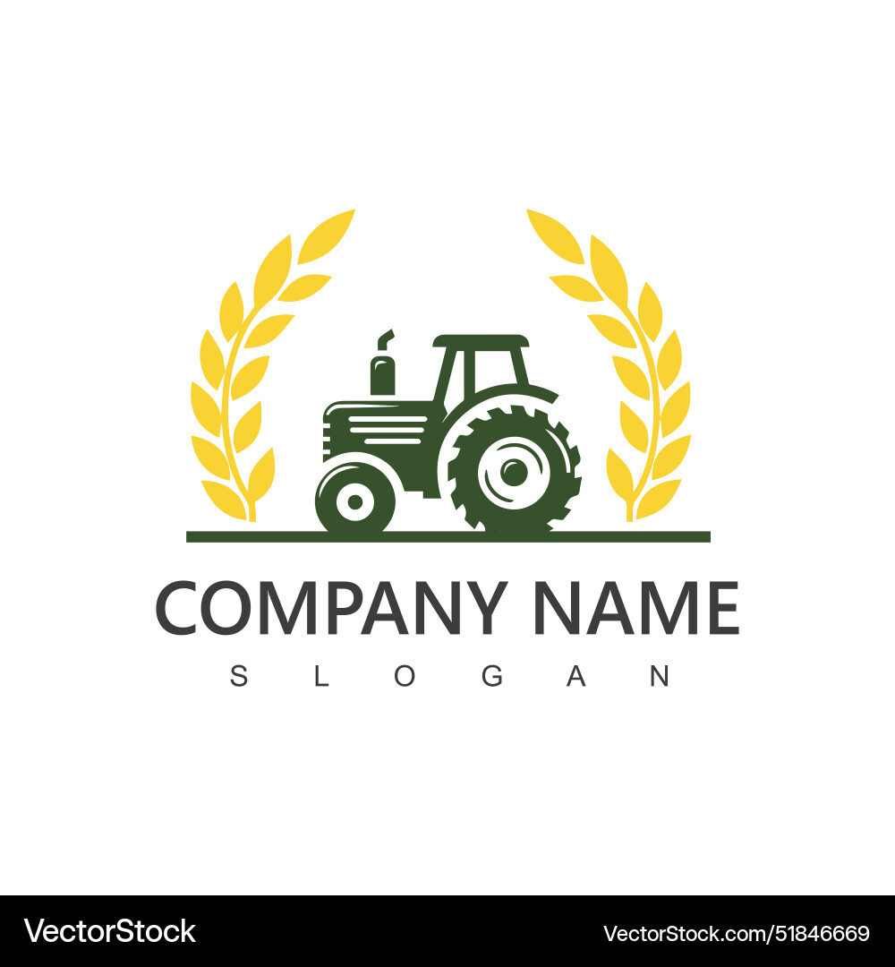 Tractor logo premium design for agricultural Vector Image