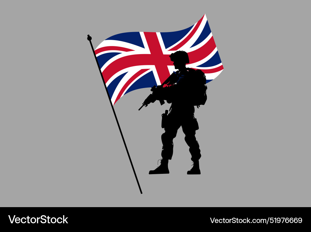 United kingdom soldier Royalty Free Vector Image