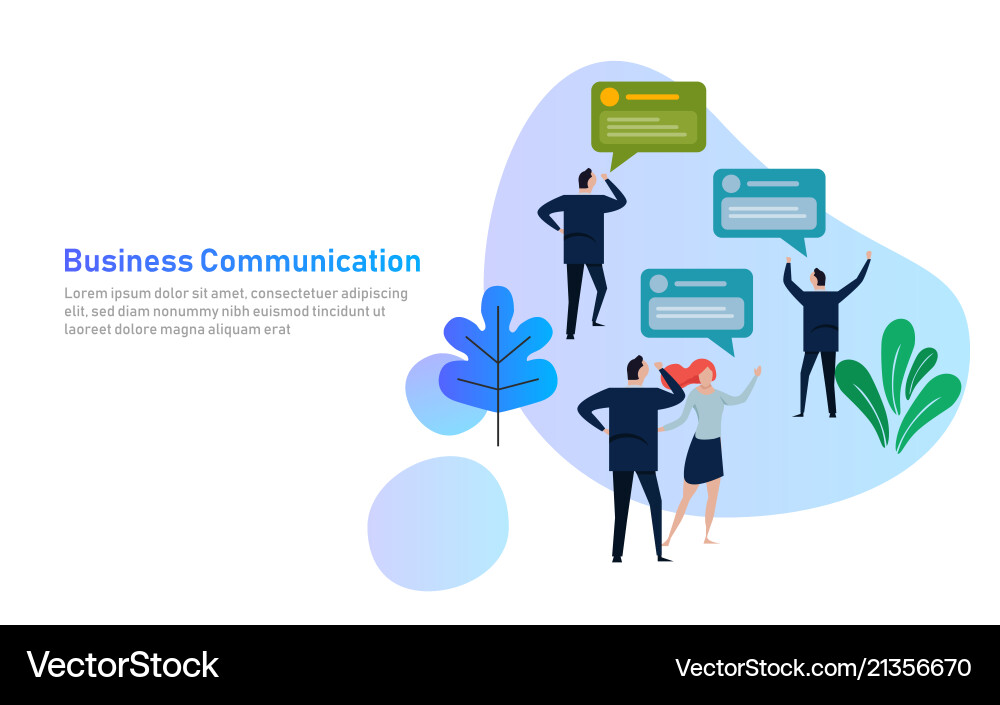 Business people group chat communication bubble Vector Image