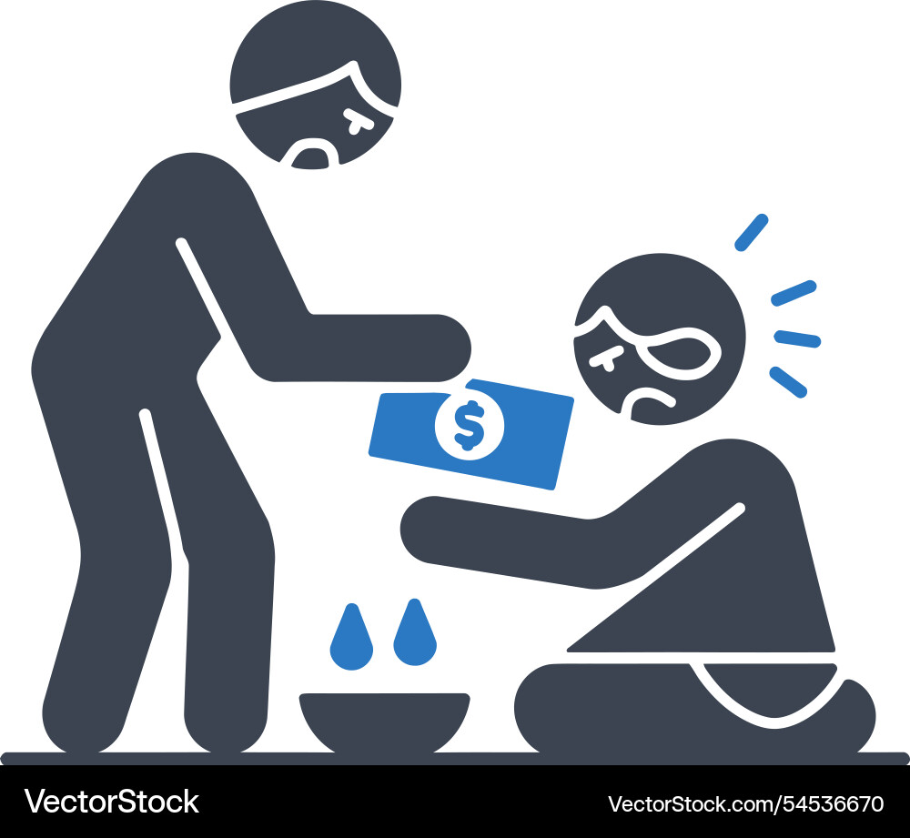 Charity assistance icon Royalty Free Vector Image