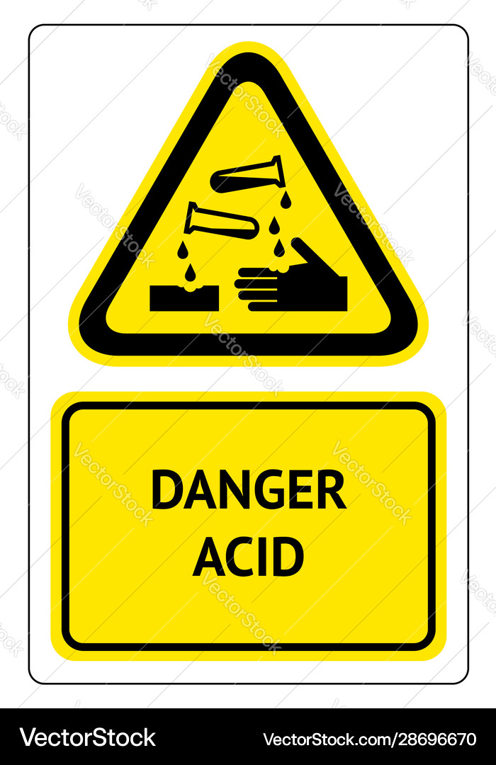 Danger acid symbol Royalty Free Vector Image - VectorStock