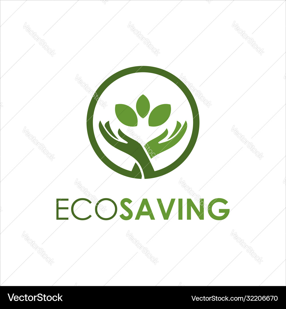 ESG Saving Logo - Green Investment Royalty Free Vector Image