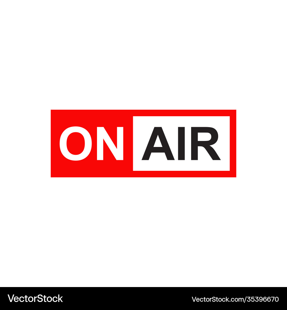 On air radio logo design template Royalty Free Vector Image