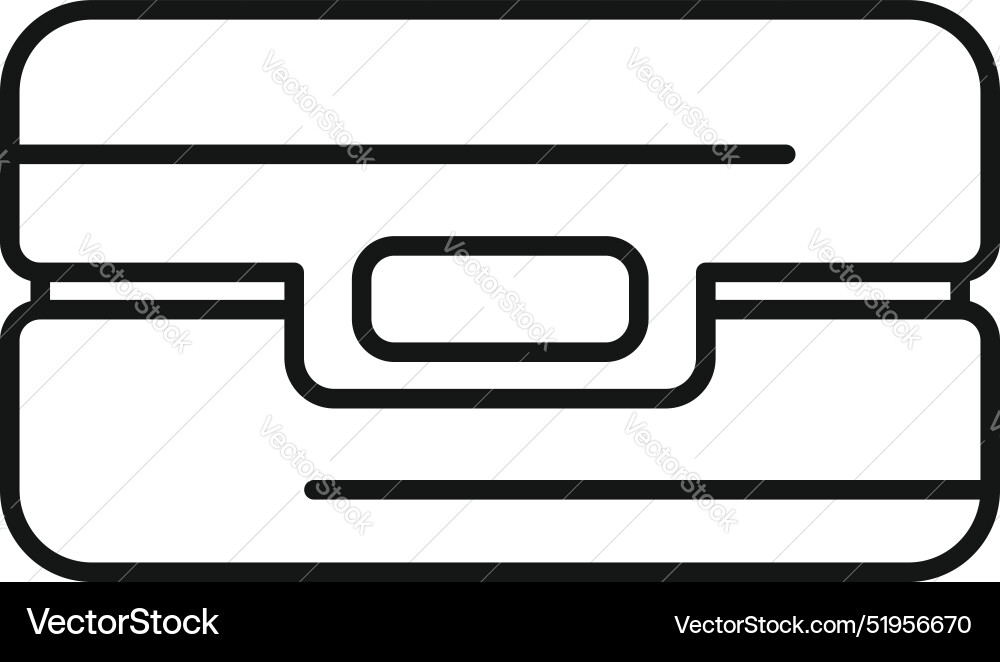 Plastic lunchbox keeping food fresh for school Vector Image