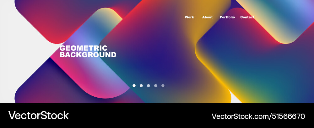 Square internet web page design template Vector Image