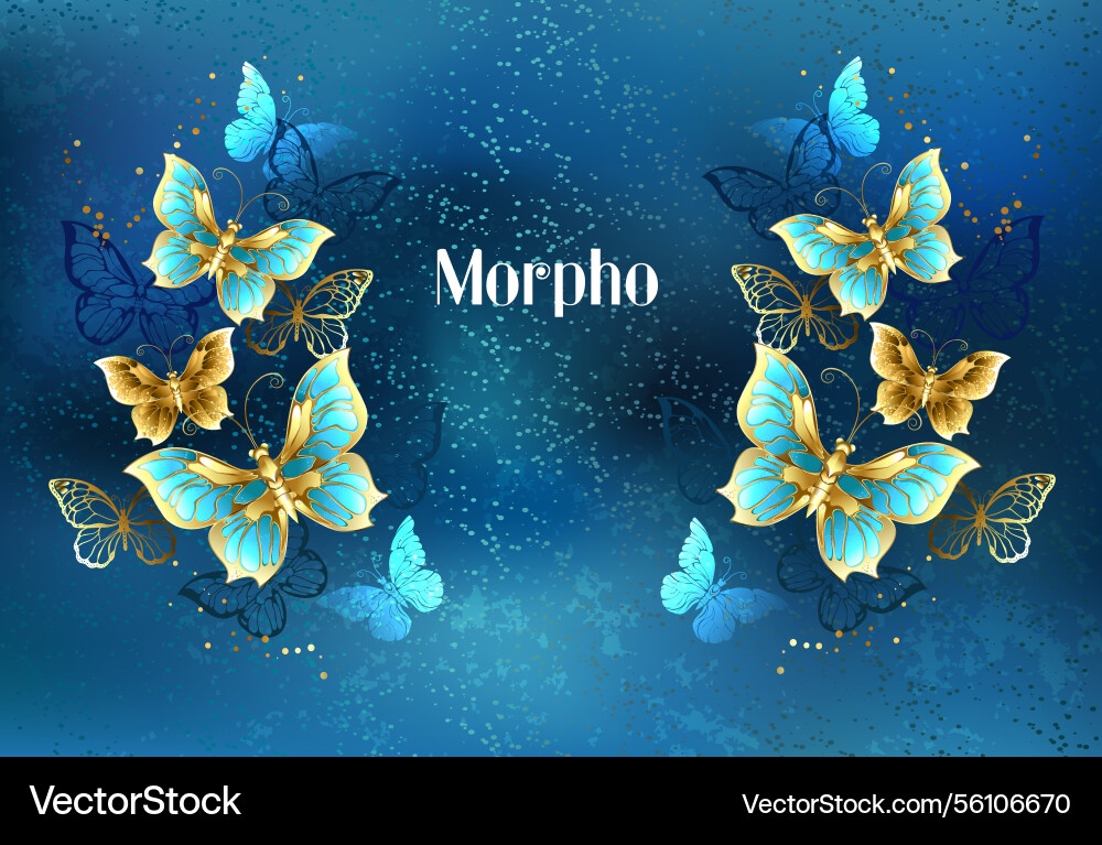 Symmetrical composition with jewelry butterflies Vector Image
