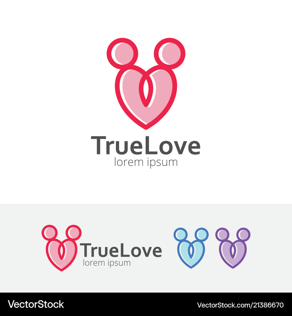 True love logo Royalty Free Vector Image - VectorStock