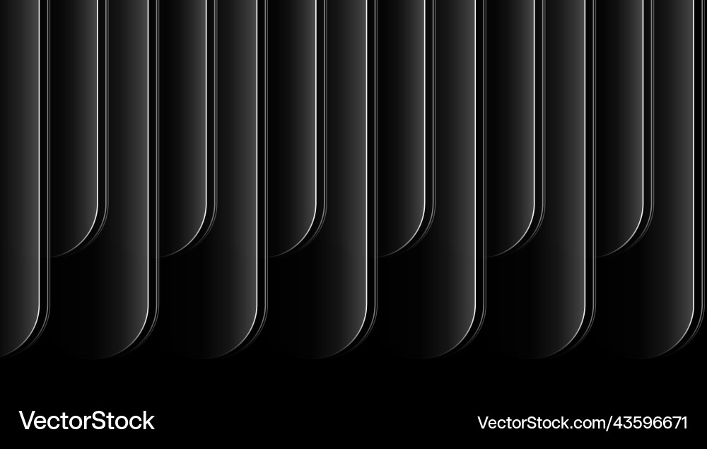 Abstract black shiny gradient geometric shape Vector Image
