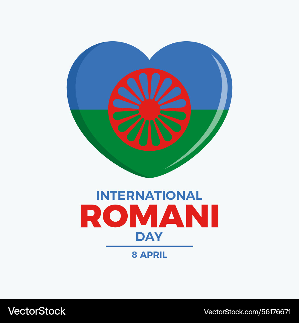International romani day poster Royalty Free Vector Image