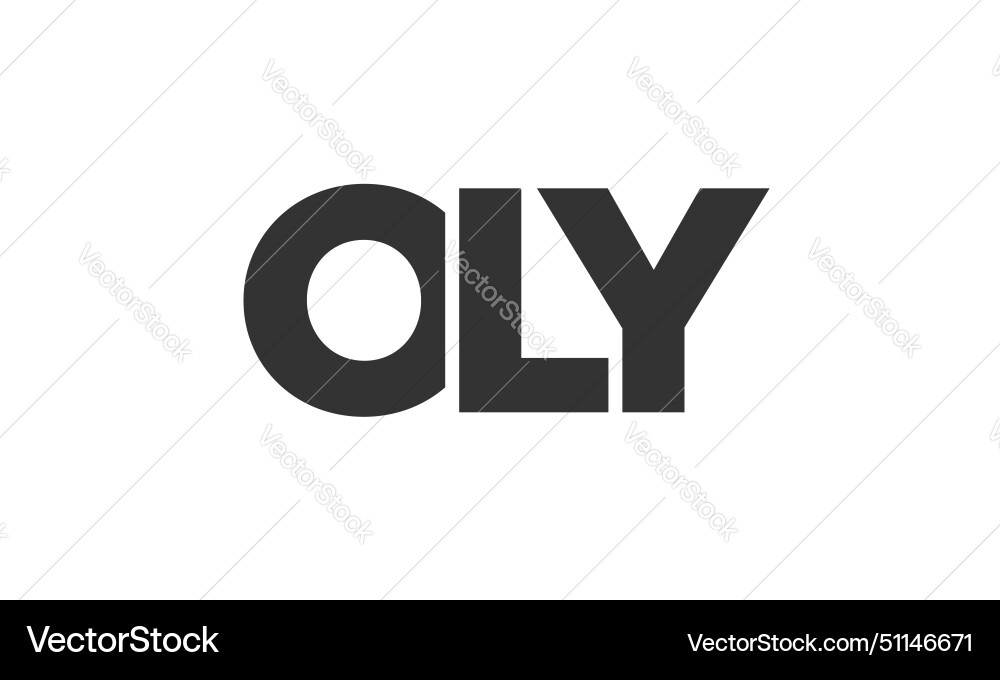Oly logo design template with strong and modern Vector Image