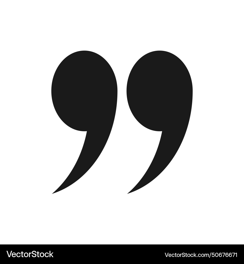 Quotation mark icon Royalty Free Vector Image - VectorStock