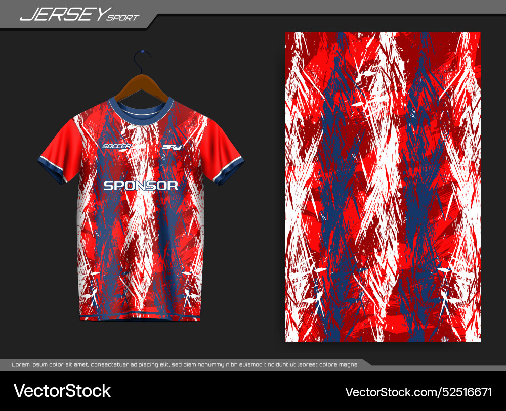Sports geometric racing jersey design Royalty Free Vector