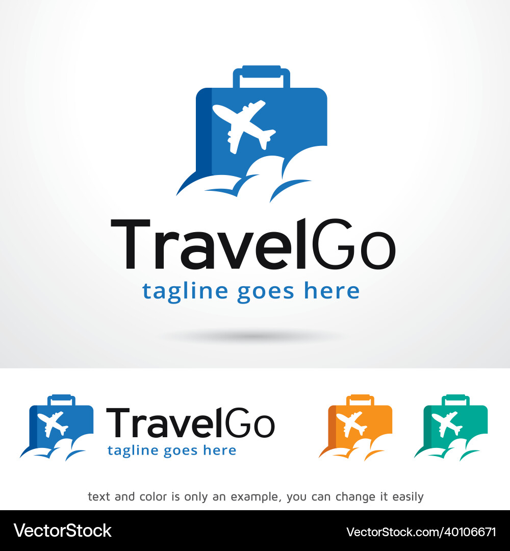 Travel go logo template Royalty Free Vector Image