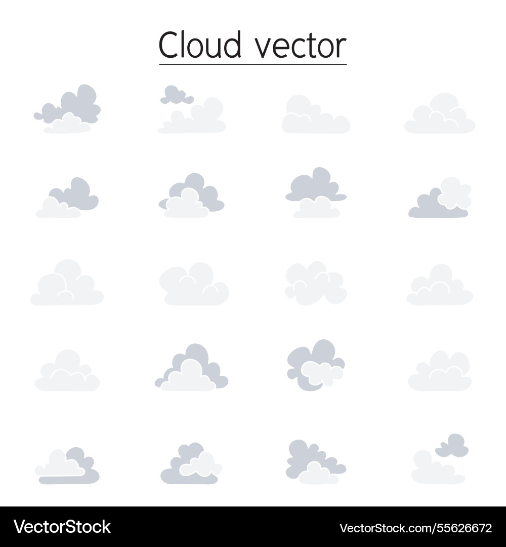 Cloud in comic style Royalty Free Vector Image