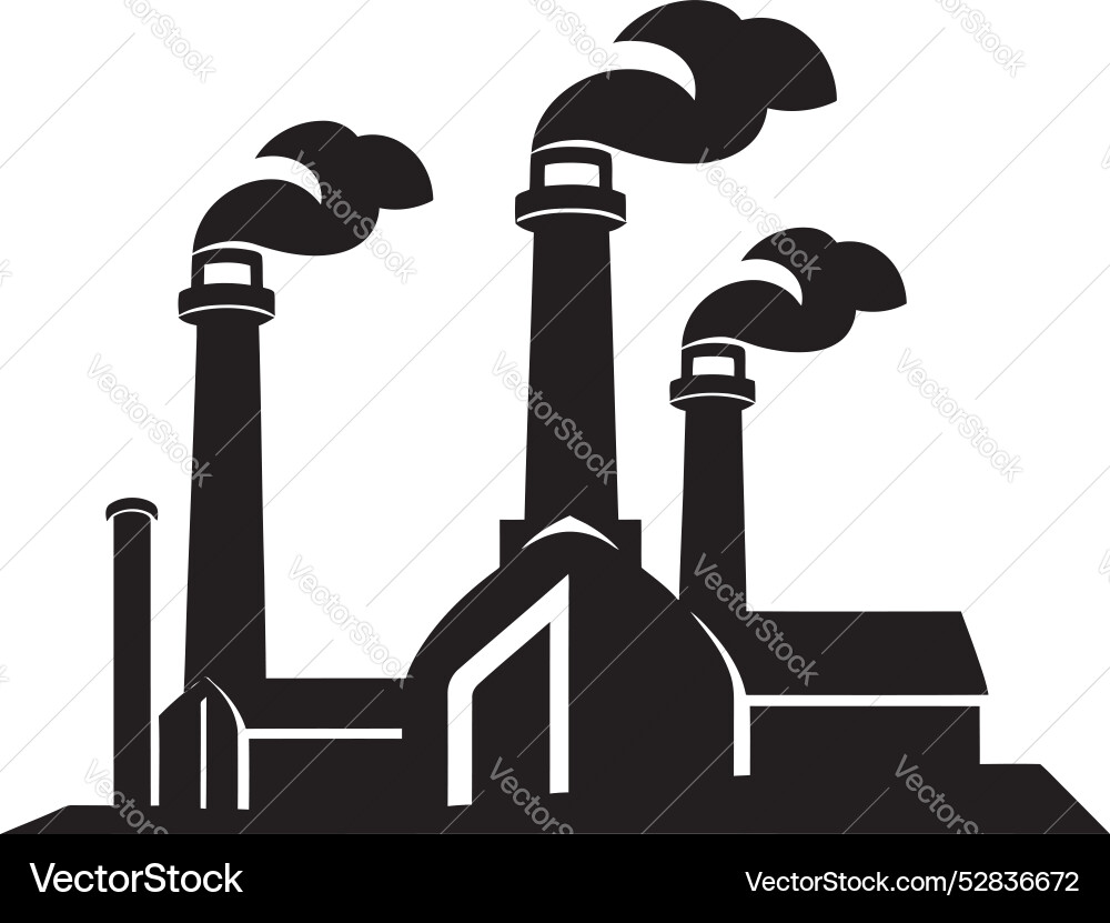 Glowing goals emblem design for smoke stack Vector Image