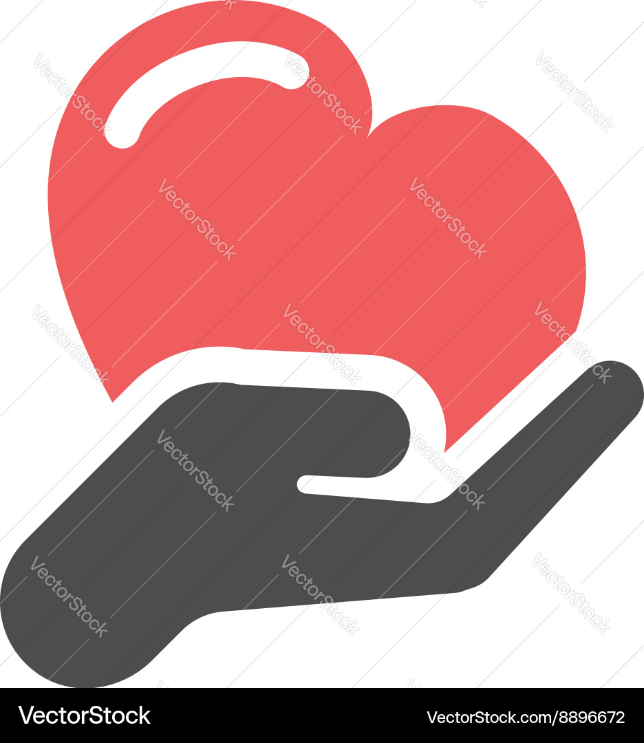 Heart care icon Royalty Free Vector Image - VectorStock