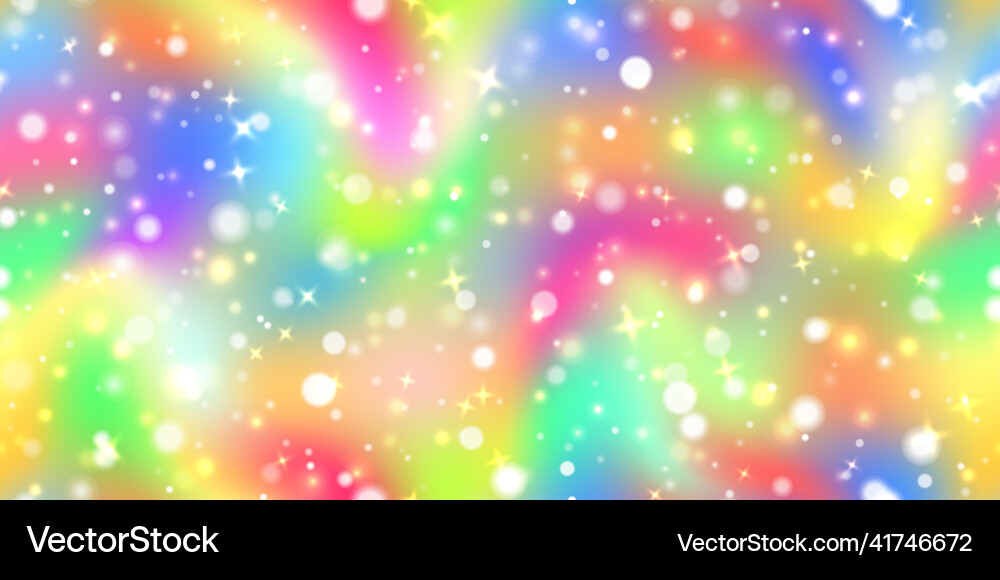 Iridescent rainbow holographic seamless pattern Vector Image