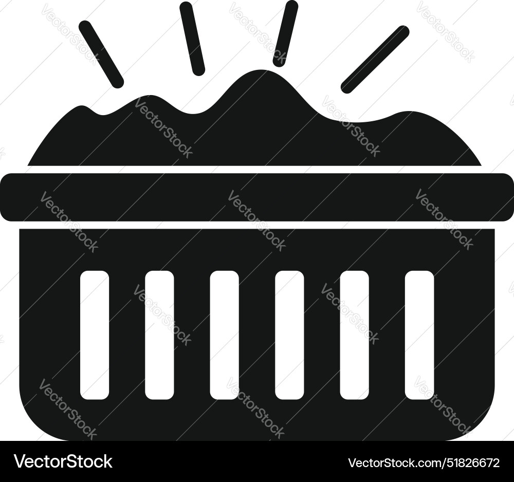 Laundry basket overflowing with soiled clothes Vector Image