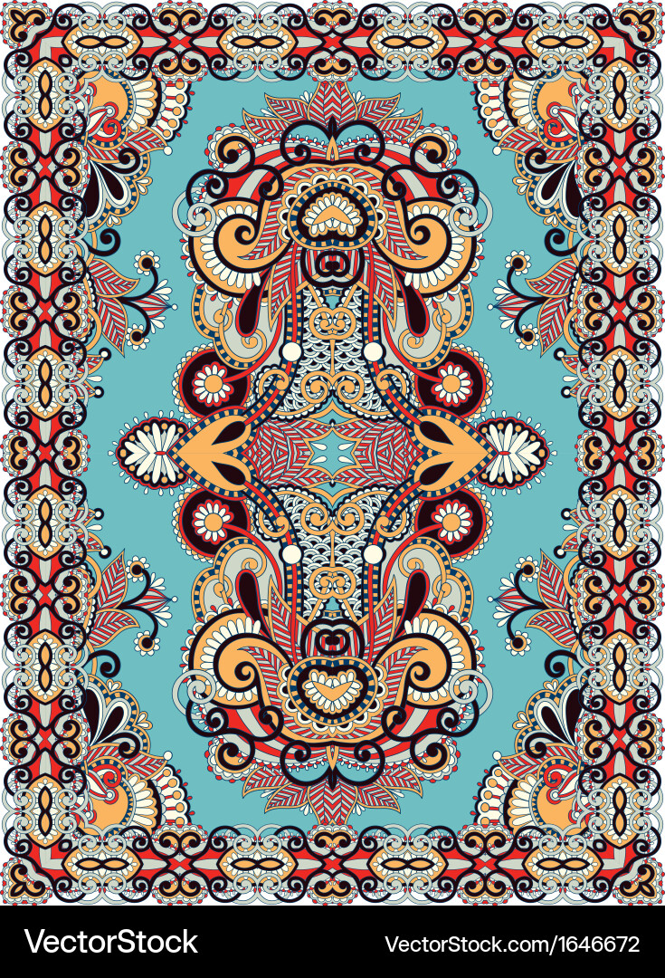 Seamless carpet design Royalty Free Vector Image