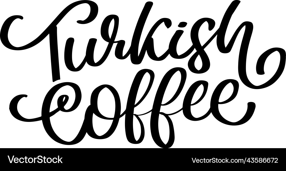 Turkish coffee letter logo typography sign Vector Image