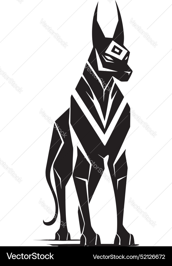 Underworlds architect an anubis mascot logo Vector Image