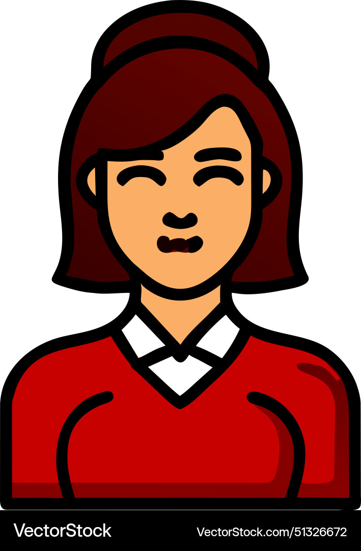 Woman red icon Royalty Free Vector Image - VectorStock