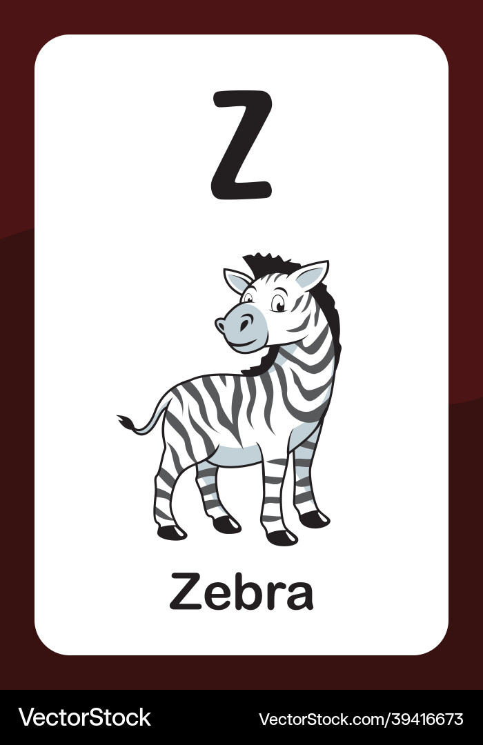 Z Is For Zebra Letter Z Coloring Page Abc Flashcards