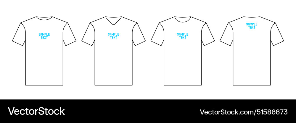 Blank white mens t-shirt Royalty Free Vector Image