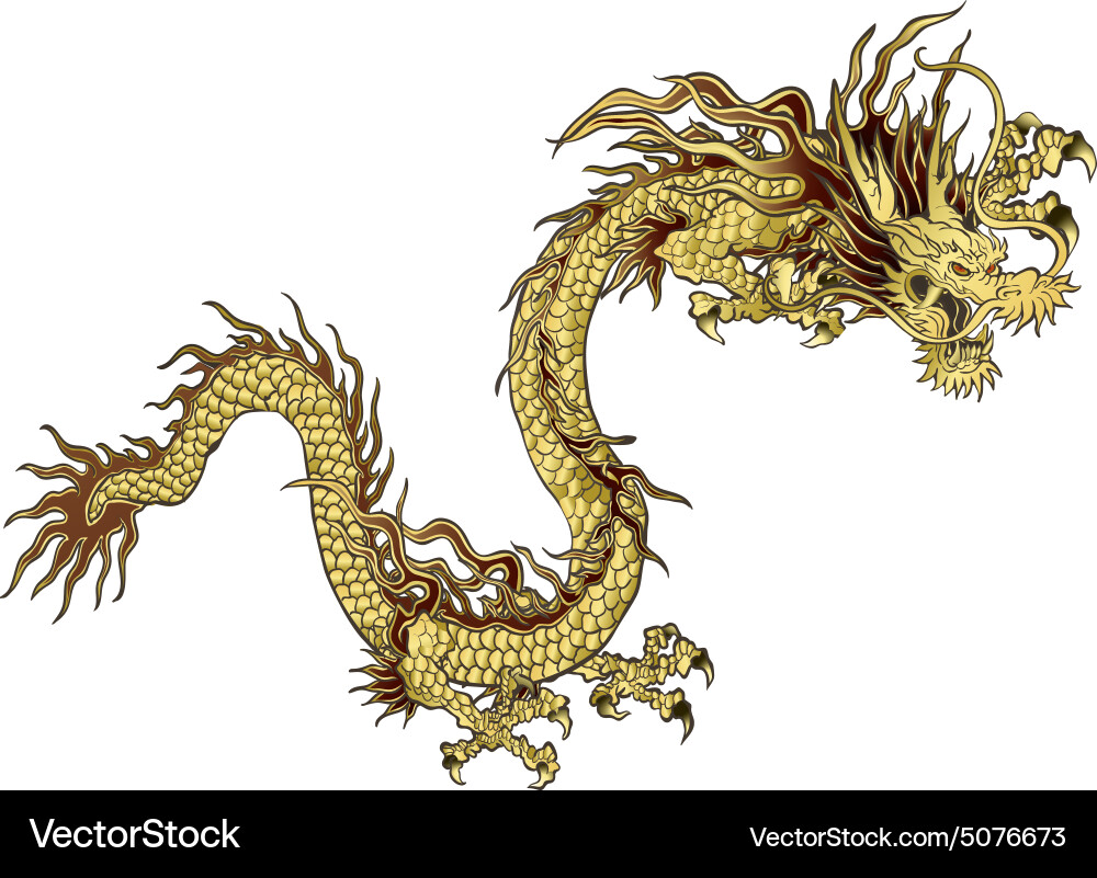 Chinese Dragon Symbol Royalty Free Vector Image
