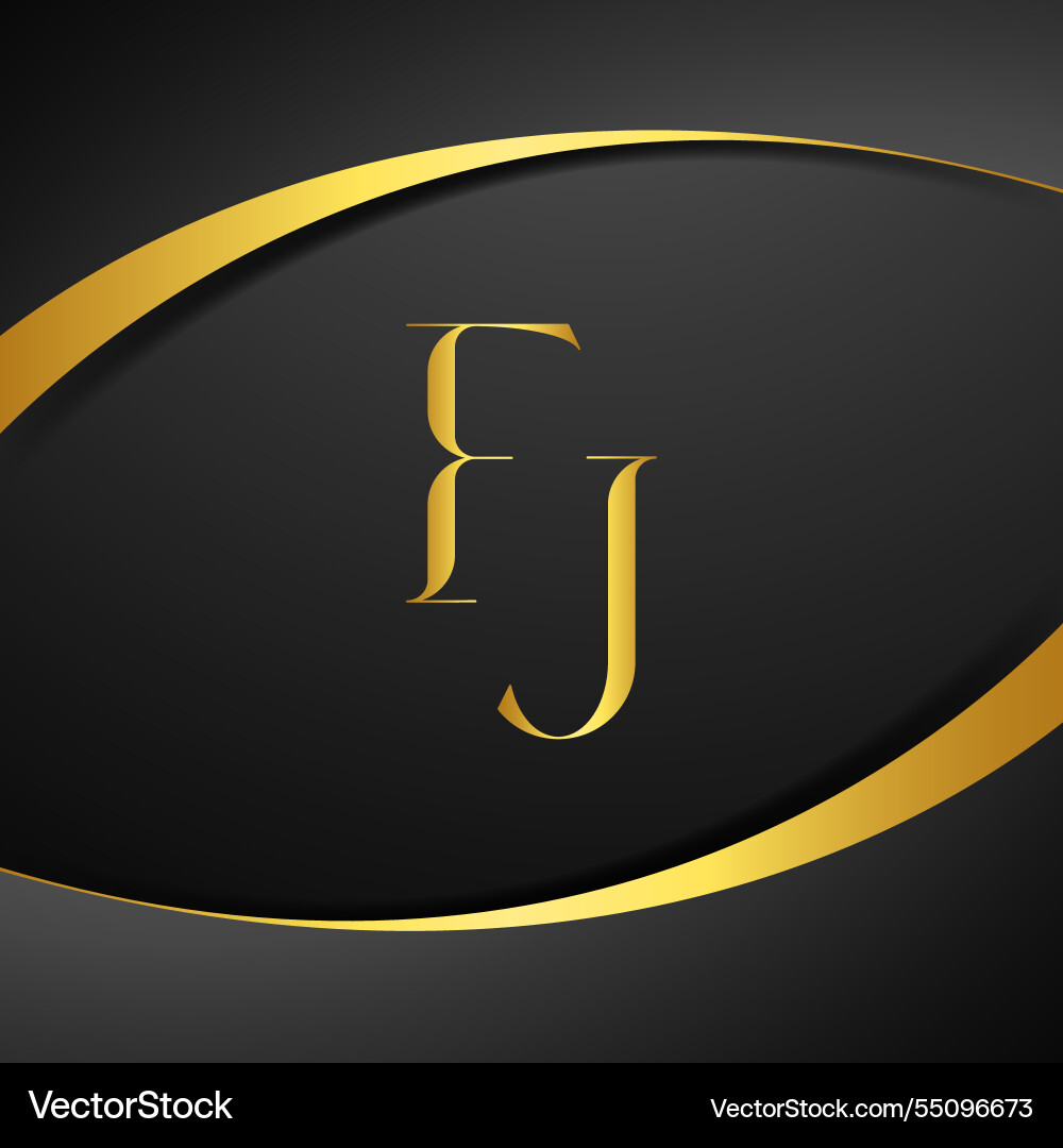 Fj luxury letter logo Royalty Free Vector Image