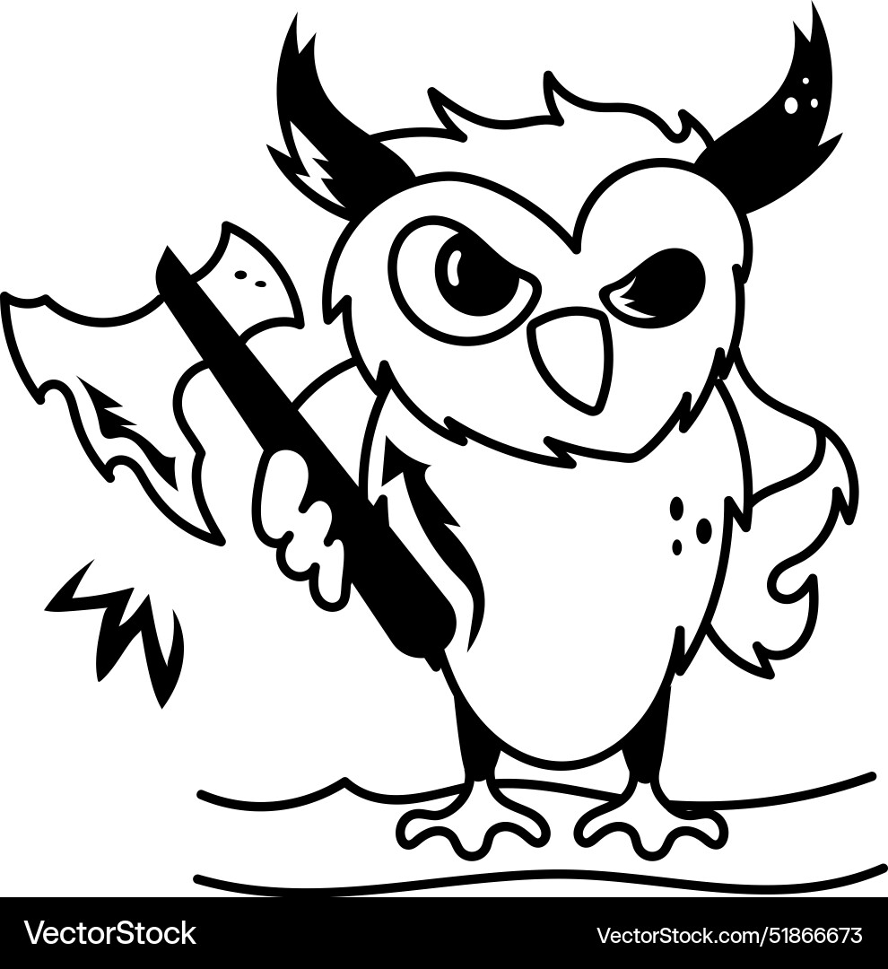 Killer owl Royalty Free Vector Image - VectorStock