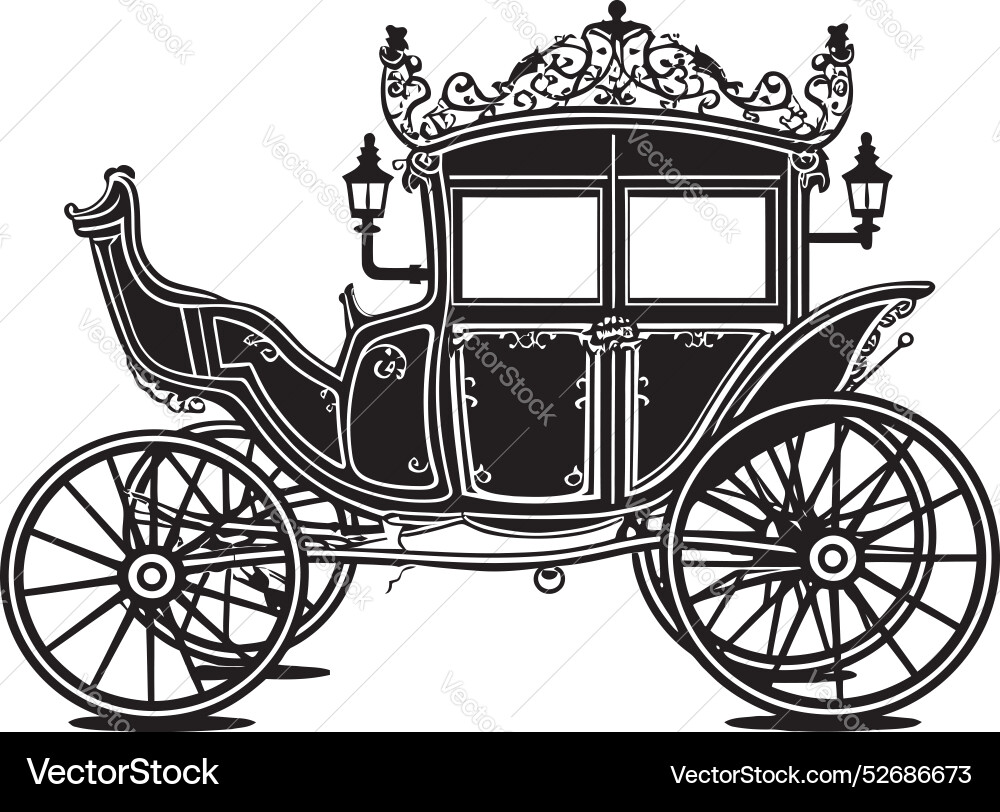 Luxurious marriage wheels iconic black logo Vector Image