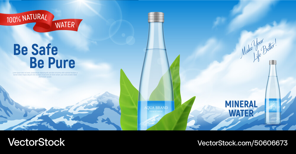 Mineral water poster Royalty Free Vector Image